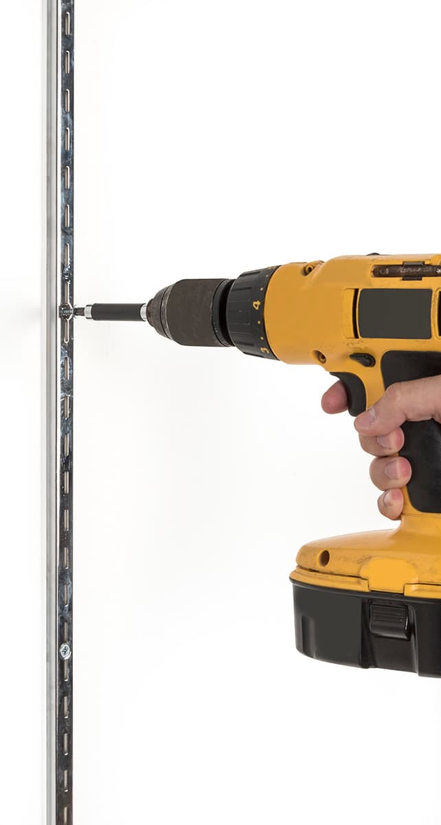 Single Slot Shelving Uprights | 48” Single Channel Set | Displays2Go