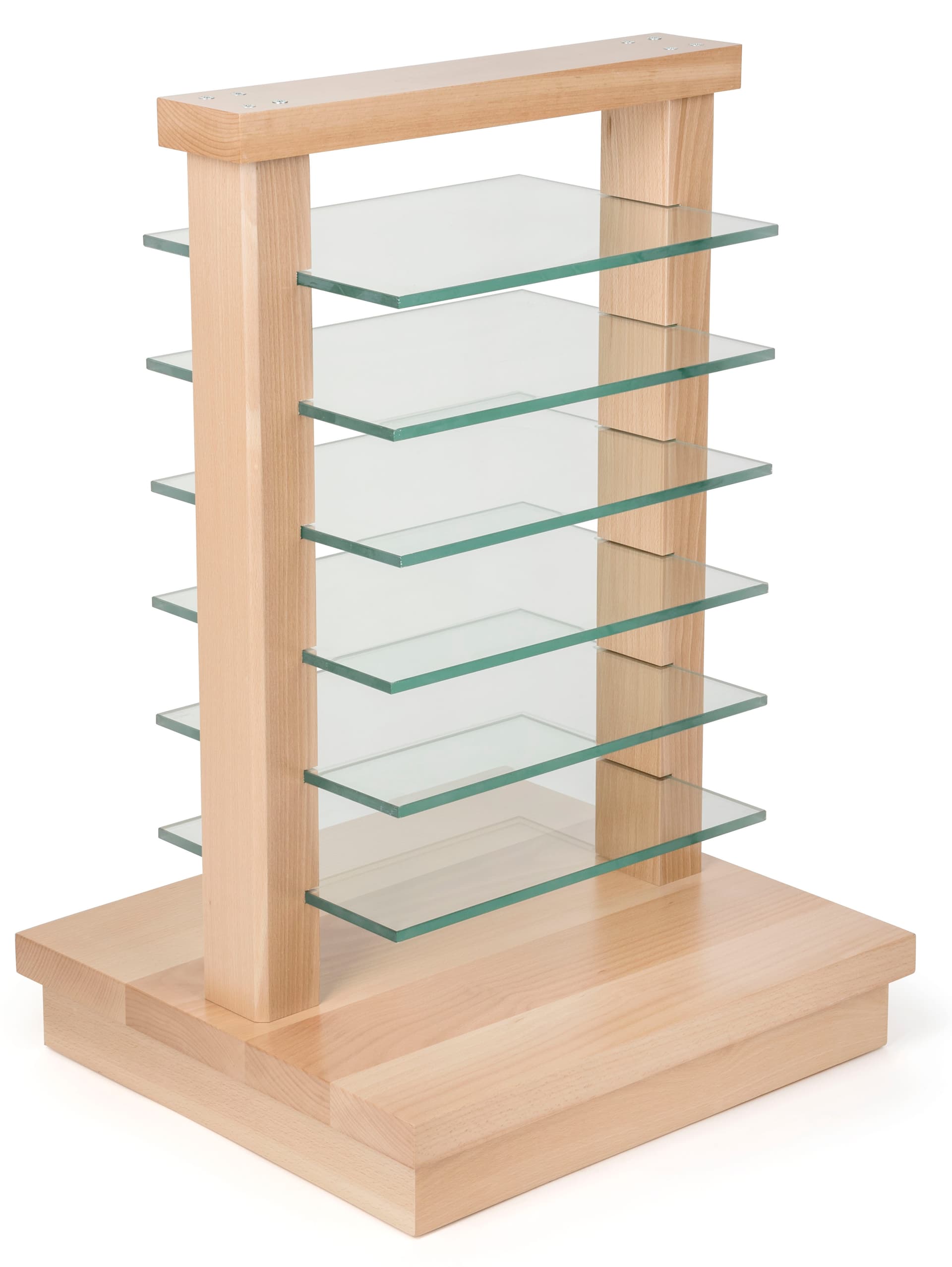 Wood Post Display Gondola | 6 Shelf Insert Slots | Displays2Go