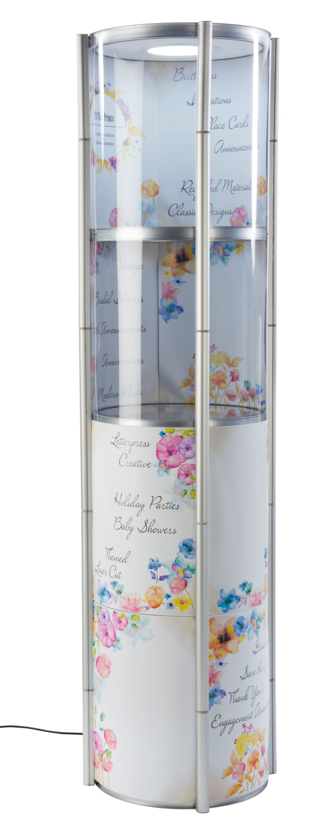 Twist Display Case with 8 Custom Posters | Bending Aluminum Frame ...