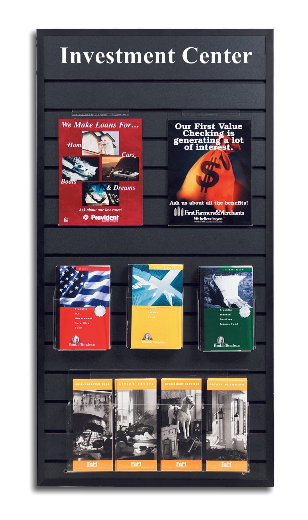 Framed Slatwall Panels | Customer Header With Black Finish | Displays2Go