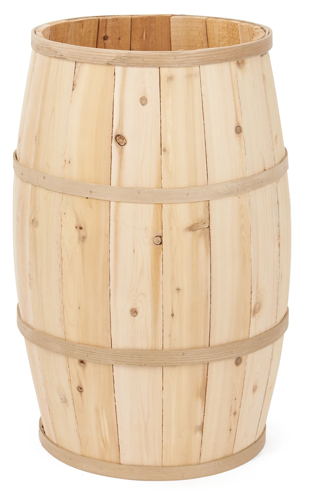Wooden Display Barrel | Made of Natural Cedar | Displays2Go