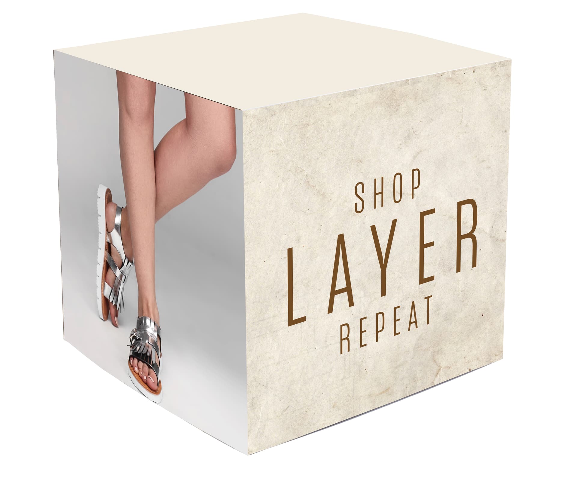 Custom Cardboard Display Cube | 5-Sided Full Color Printing | Displays2Go