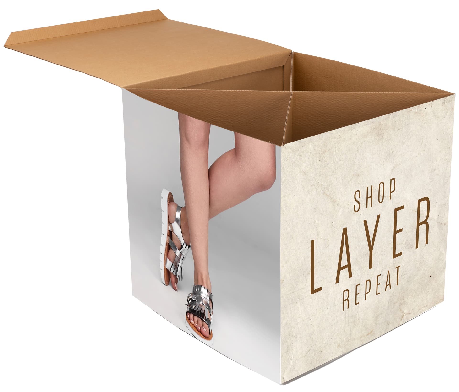 Custom Cardboard Display Cube | 5-Sided Full Color Printing | Displays2Go