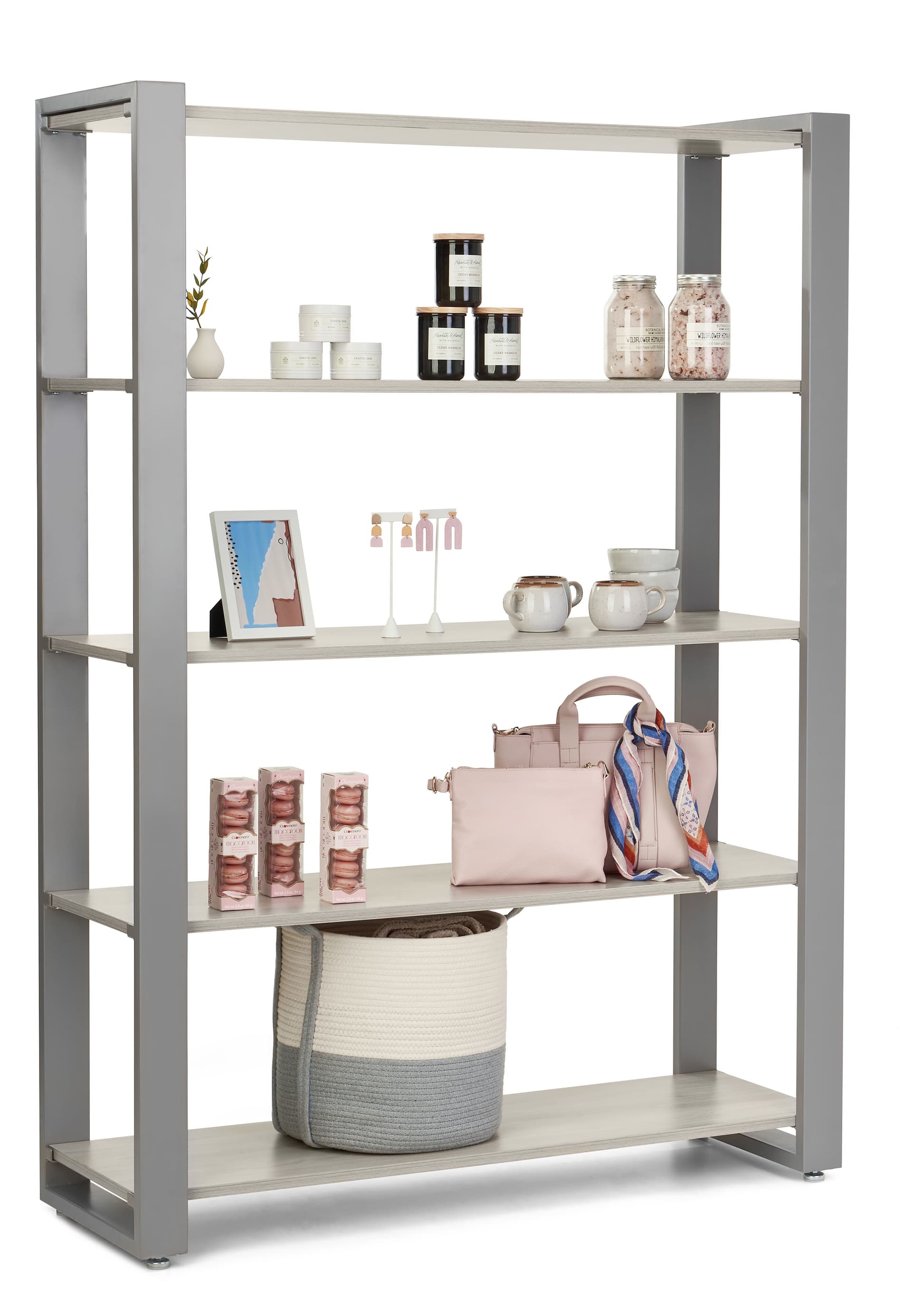 Modern Retail Display Shelving | 44lb Weight Capacity Per Shelf ...