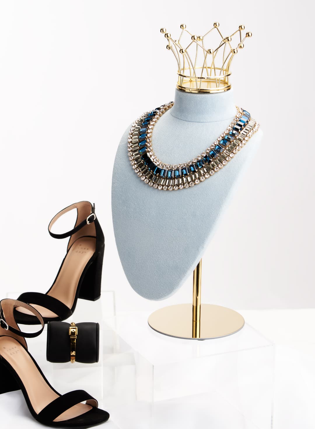 Jewelry Bust Display Stand with Crown | Available in Four Colors ...