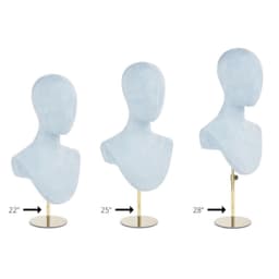 Jewelry Head Bust Display | Suede Fabric | Displays2Go