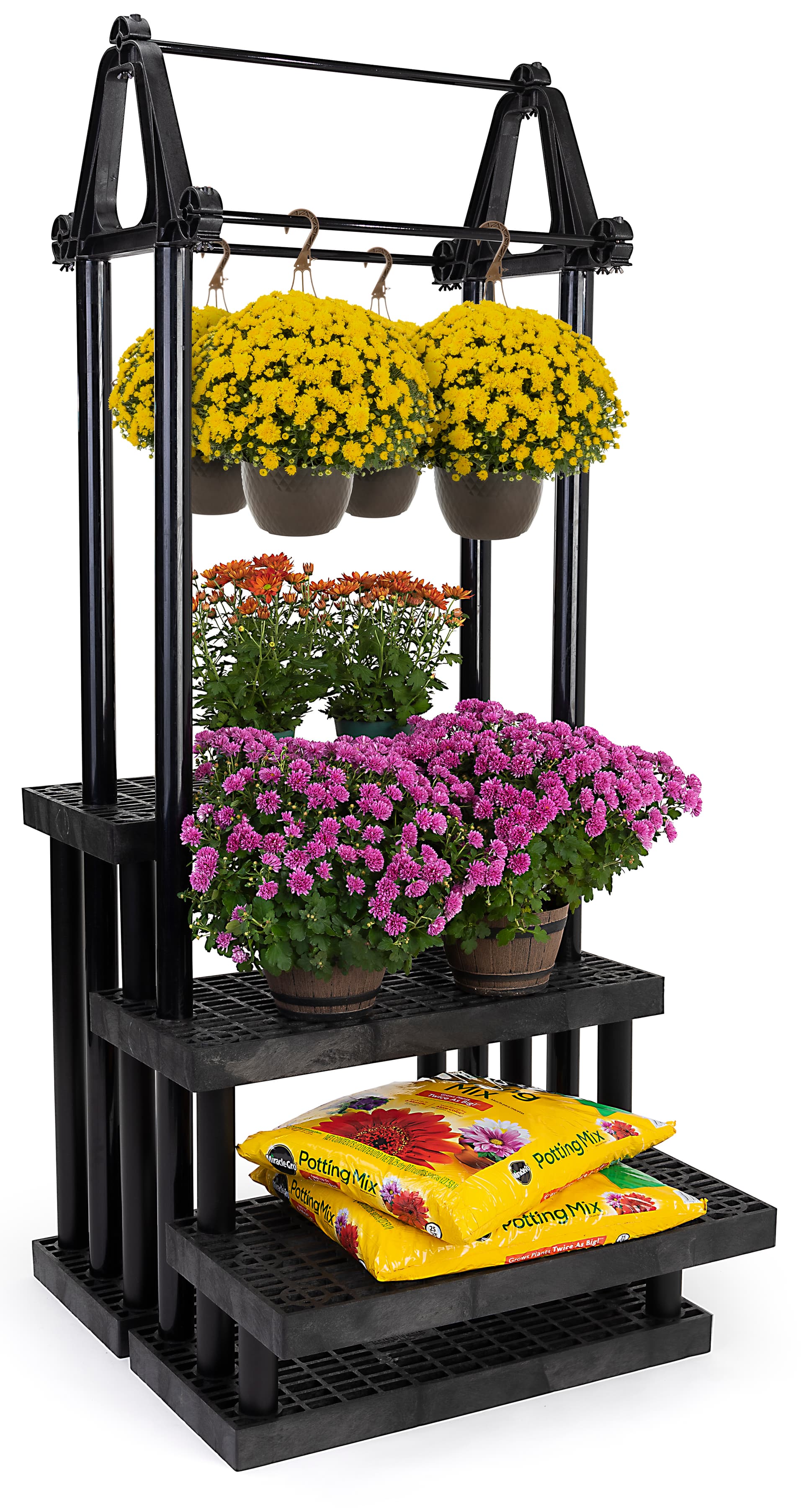 Greenhouse Shelving Merchandising Display | 3-Tiered Design | Displays2Go