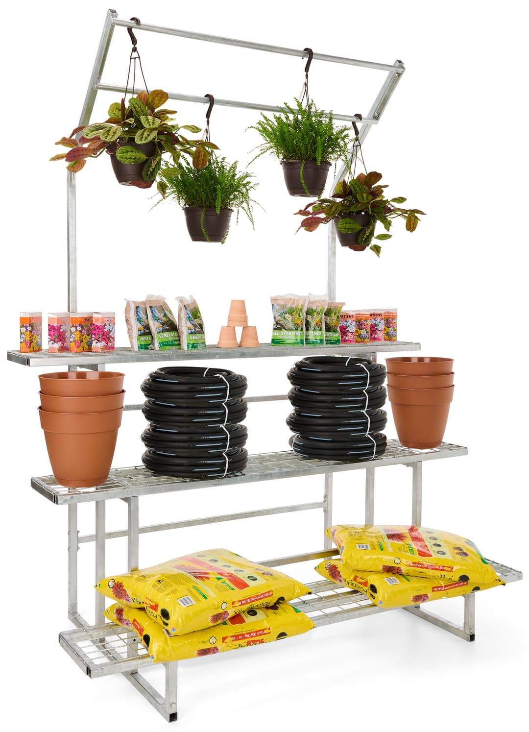 Steel Nursery Plant Rack | Commercial Grade Galvanized Steel | Displays2Go