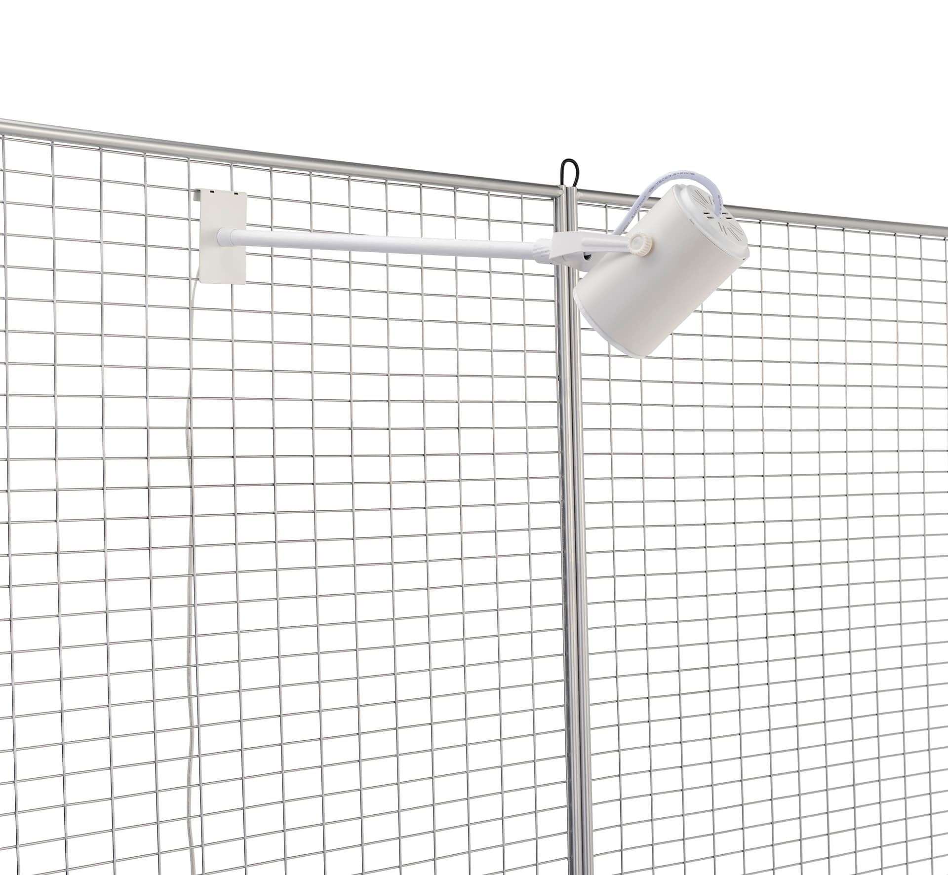 Gridwall Display Light | Easy to Adjust Pole with White Finish ...