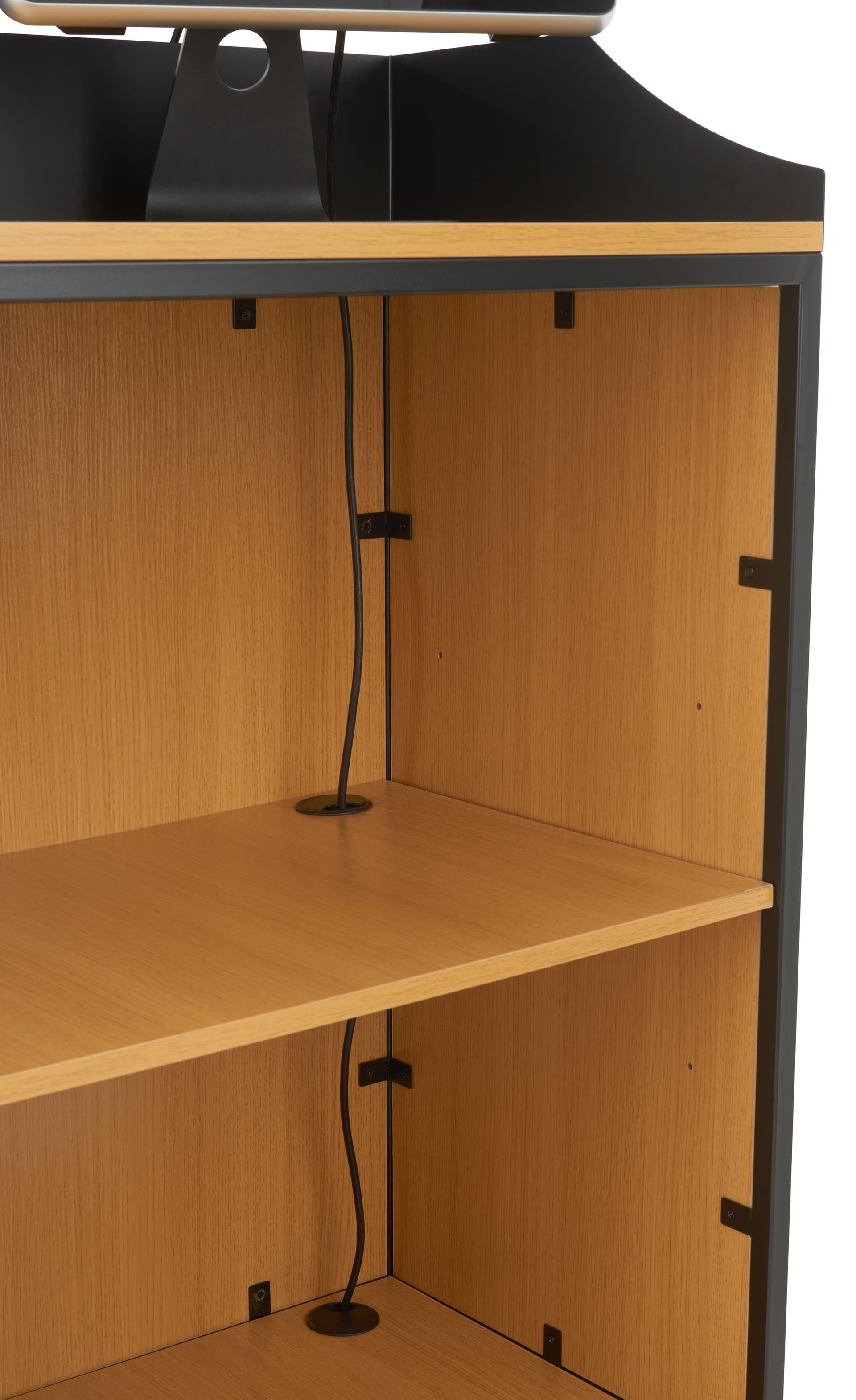 Counter with Slatwall Front | Locking Heavy Casters | Displays2Go