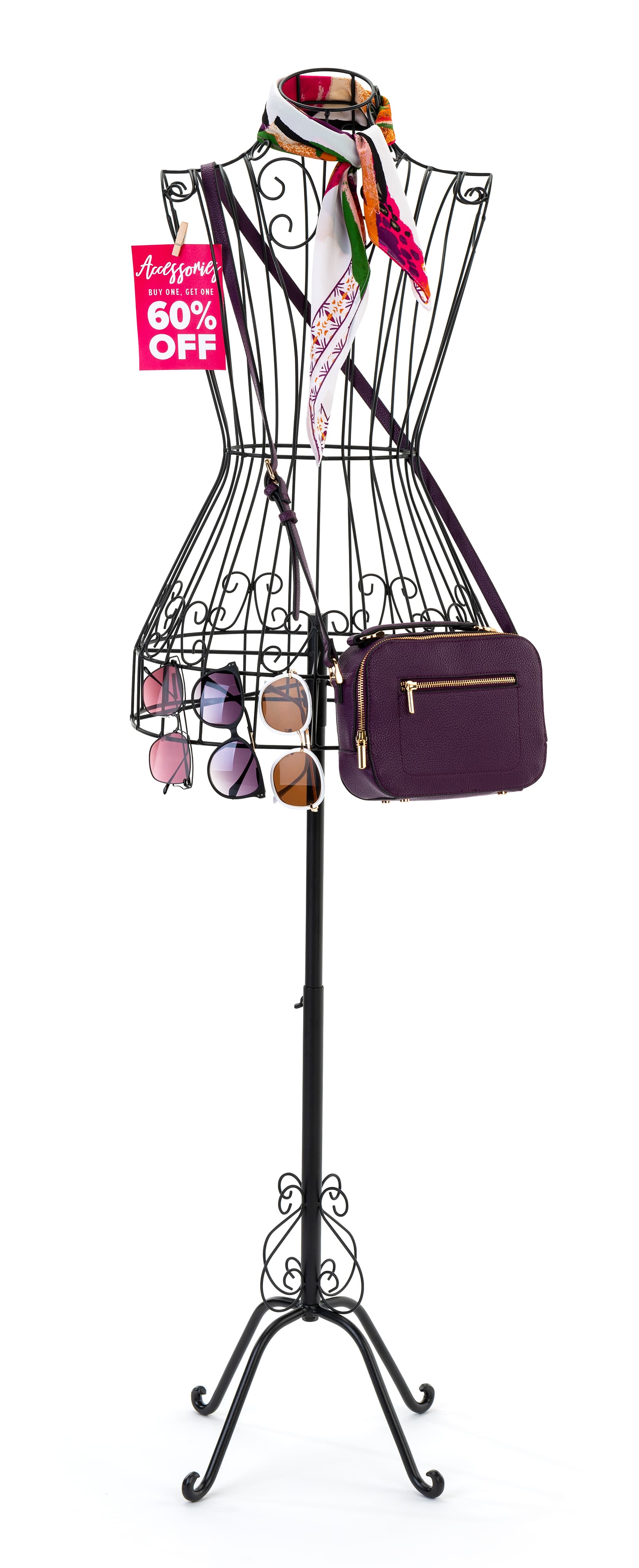 Wire Dress Form | 5mm Gauged Wrought Iron | Displays2Go