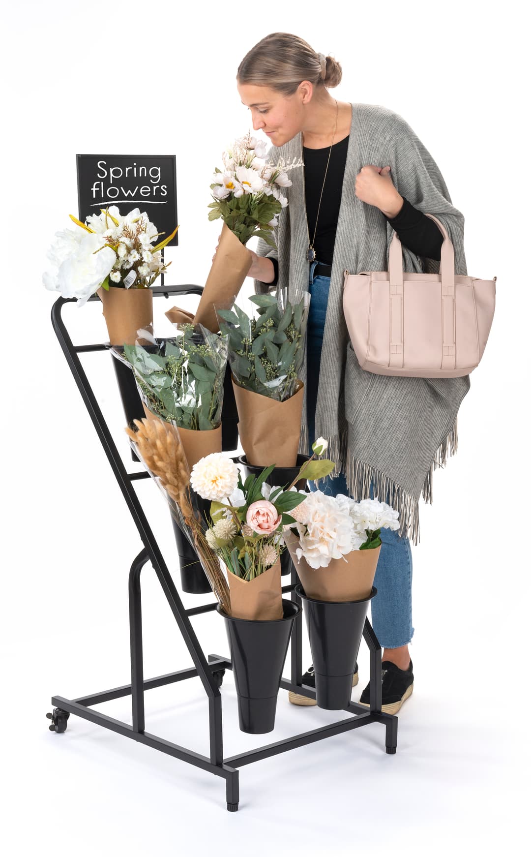 Flower Bucket Display Stand | Weatherproof Construction | Displays2Go
