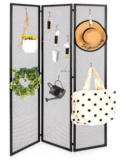 Hinged Mesh Retail Display Screen | Black Powder Coated Iron | Displays2Go