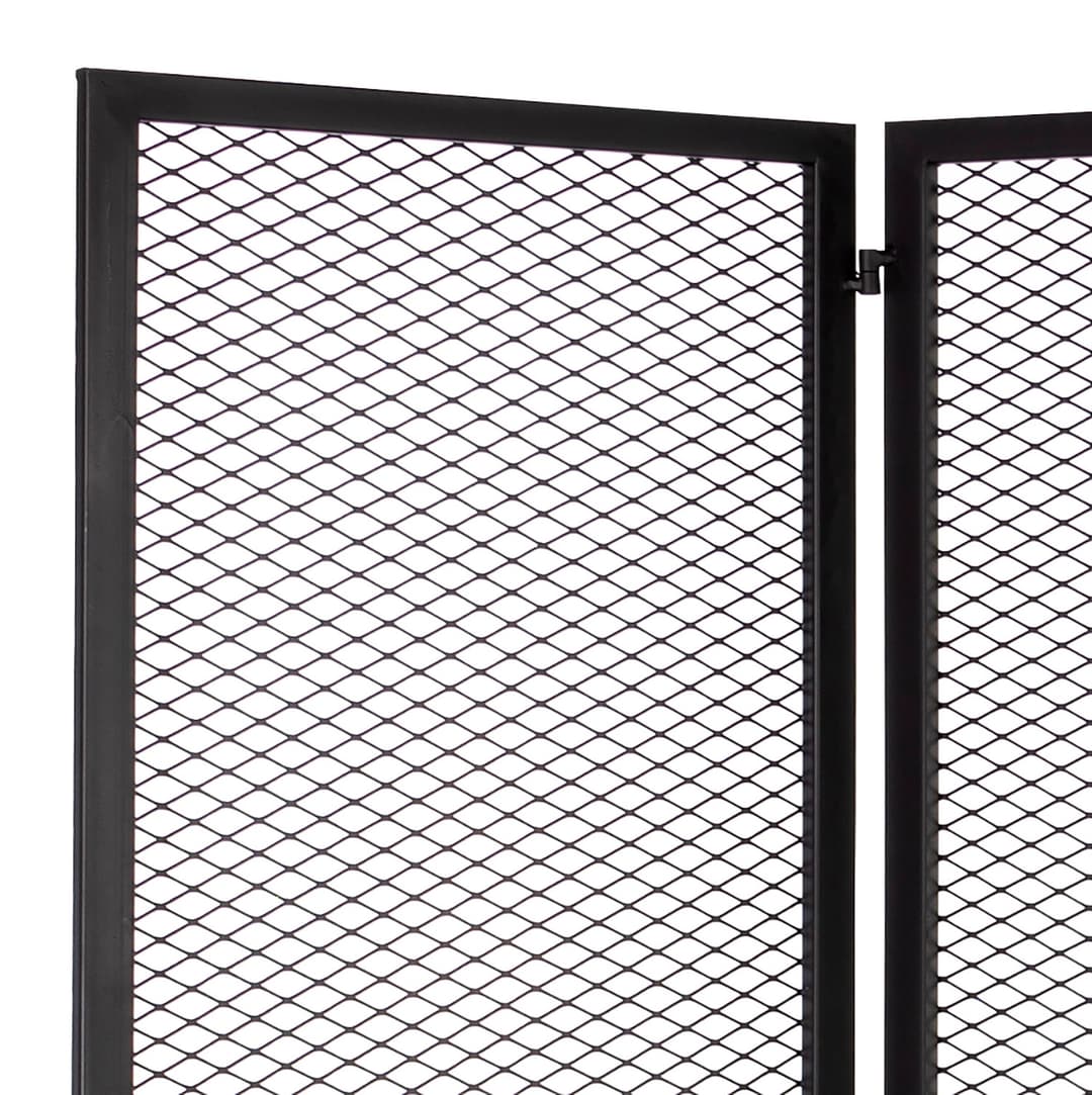 Hinged Mesh Retail Display Screen | Black Powder Coated Iron | Displays2Go