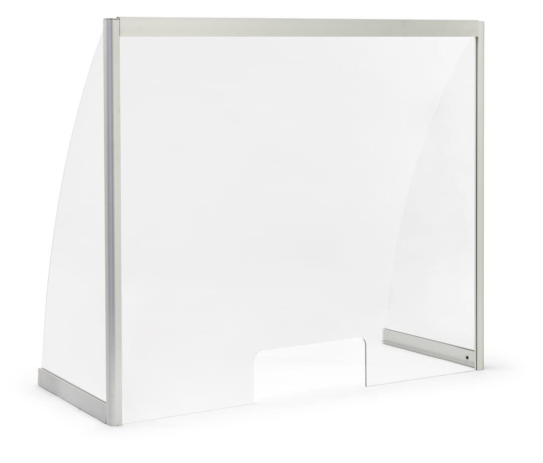 Countertop Acrylic Hygiene Shield | Durable Aluminum Frame | Displays2Go
