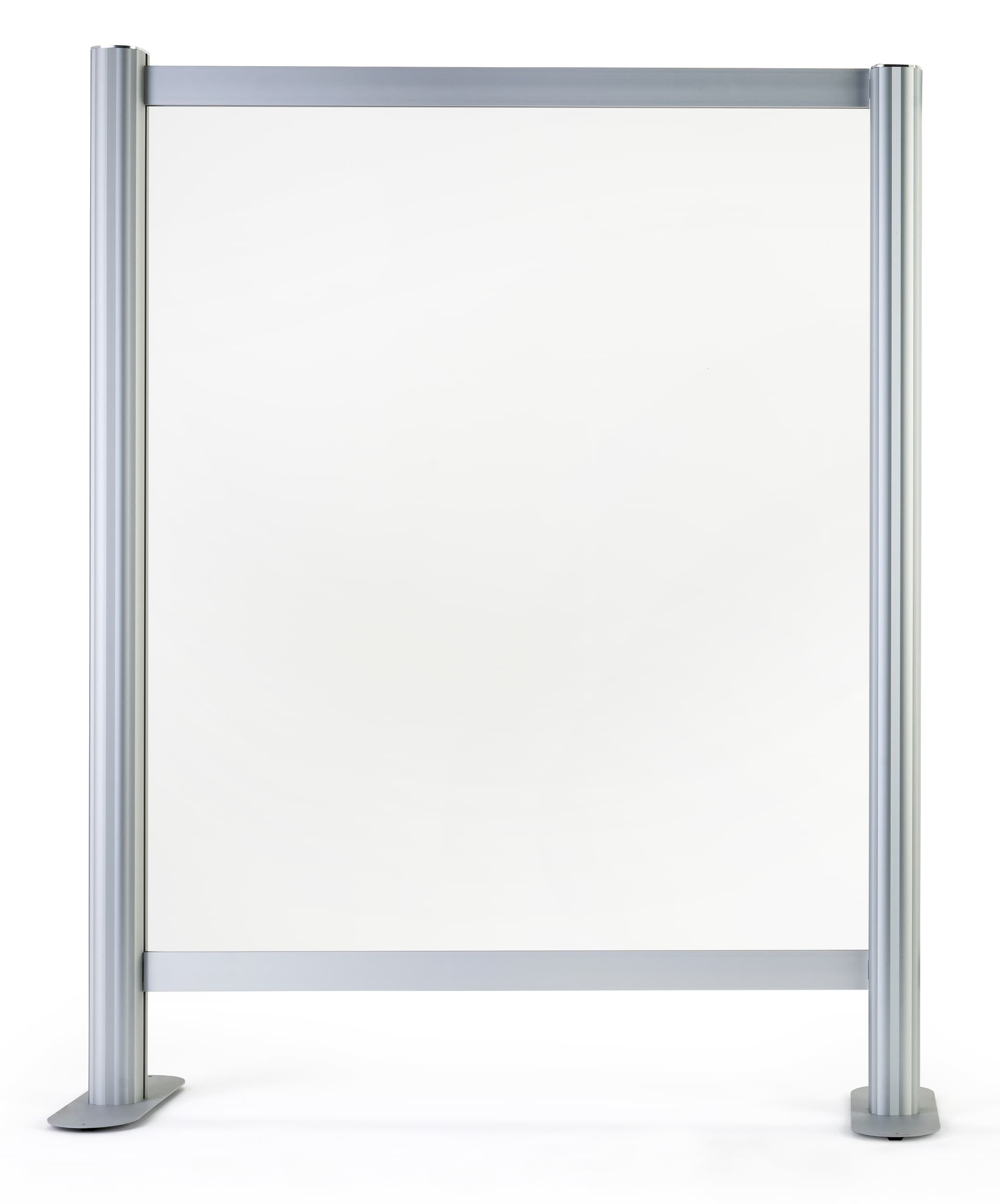 Countertop Reception Safety Shield | Acrylic with Aluminum Frame ...