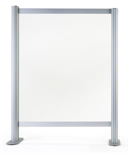 Countertop Reception Safety Shield | Acrylic with Aluminum Frame ...
