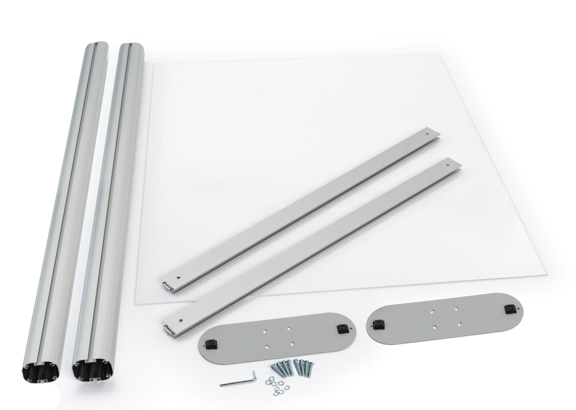 Countertop Reception Safety Shield | Acrylic with Aluminum Frame ...