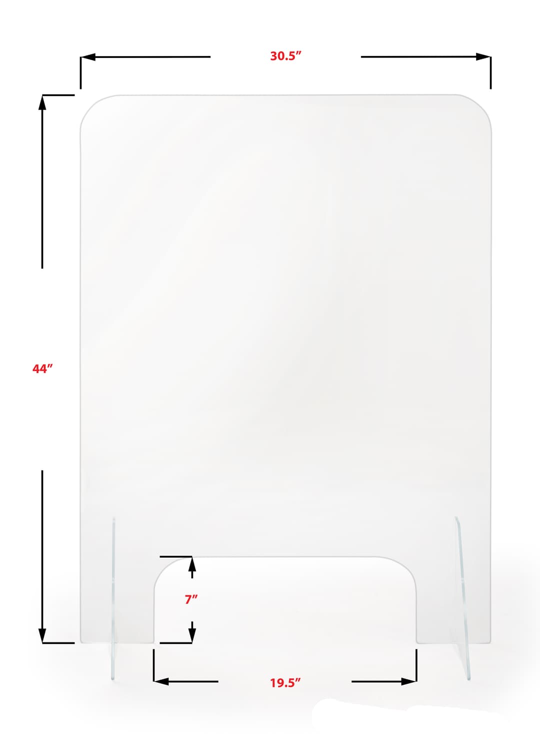 Clear Acrylic Splash Guard | Countertop Placement Style | Displays2Go