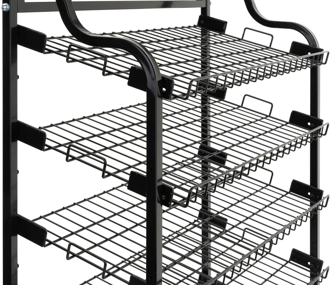 Mobile Order Pickup Stand | Six Tilting Shelves | Displays2Go