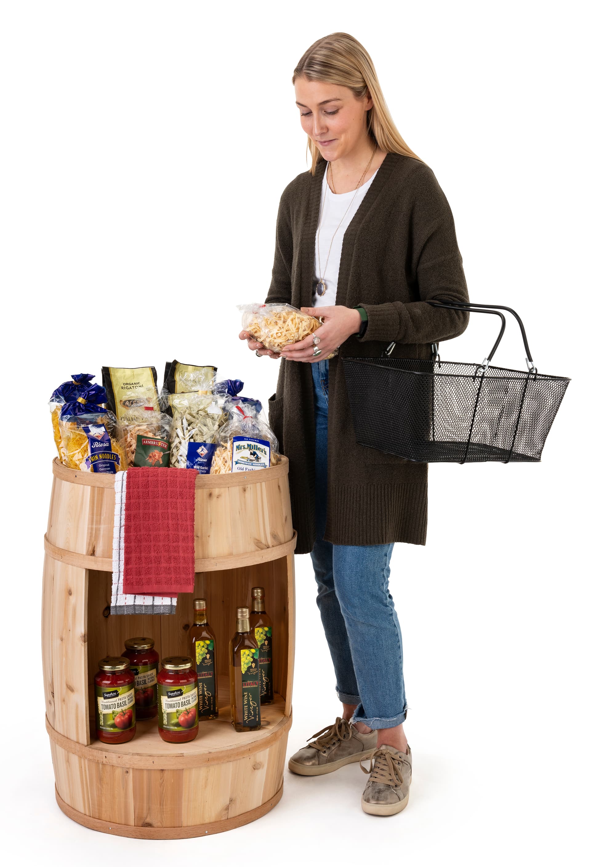 Bourbon Barrel Display Case | Large Cutout in Center | Displays2Go
