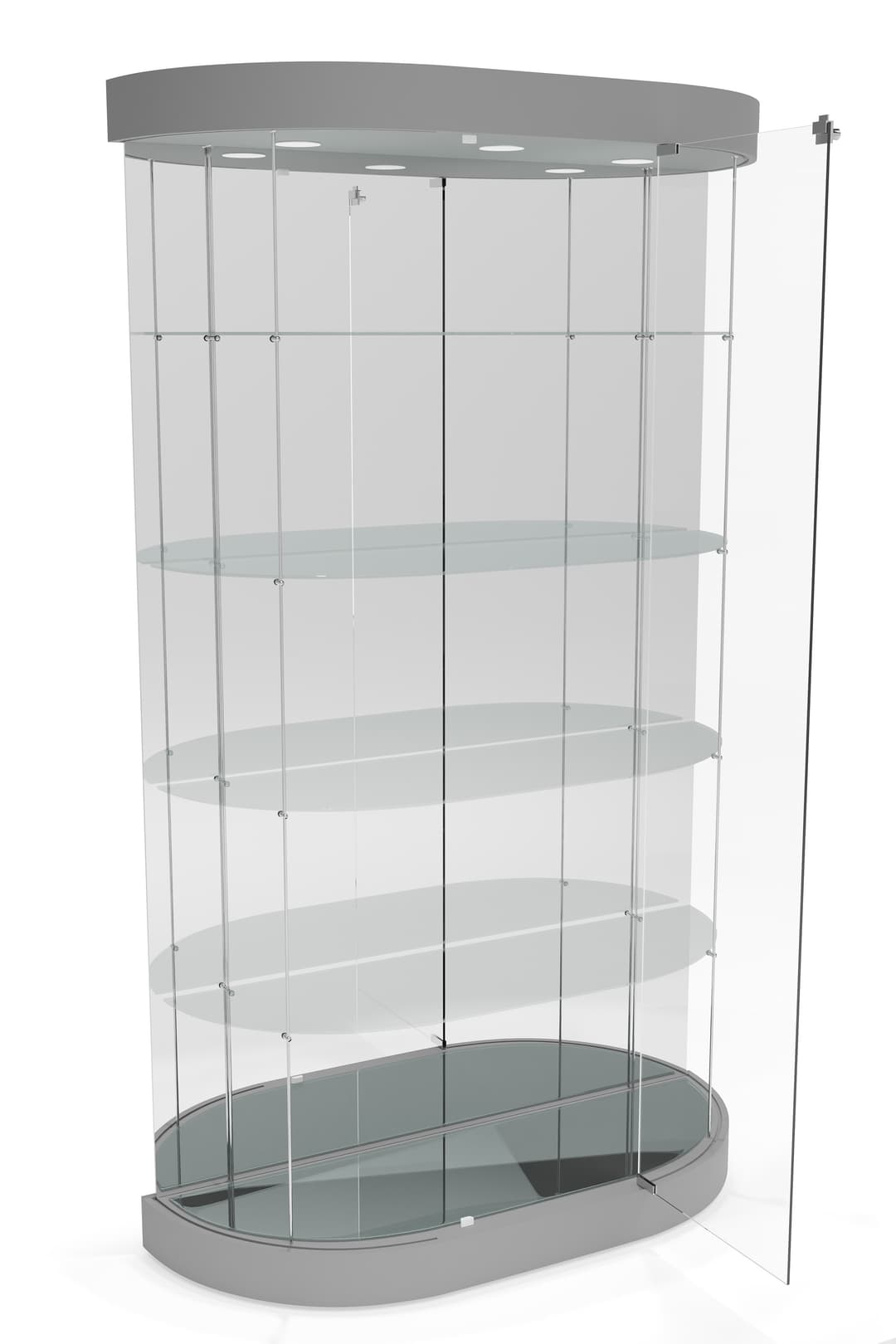 Oval Display Case | LED Lights | Displays2Go