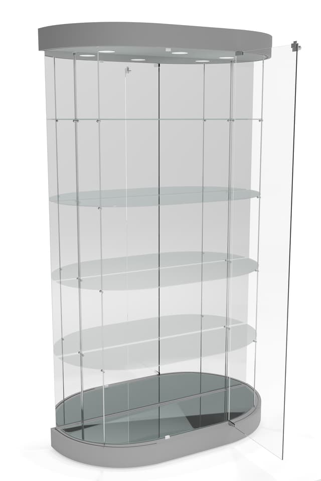Oval Display Case | LED Lights | Displays2Go