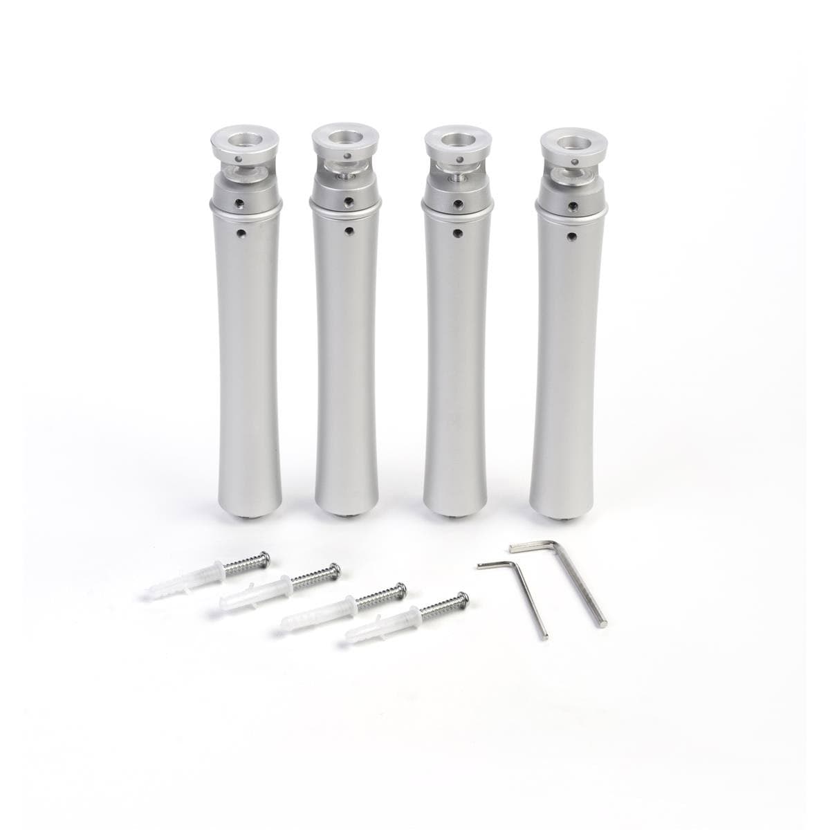 Silver Aluminum Round Standoff | Edge Grip Mount | Displays2Go