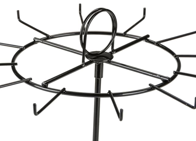 Black Countertop Spinner Display | 12 Peg Hooks for Merchandise ...