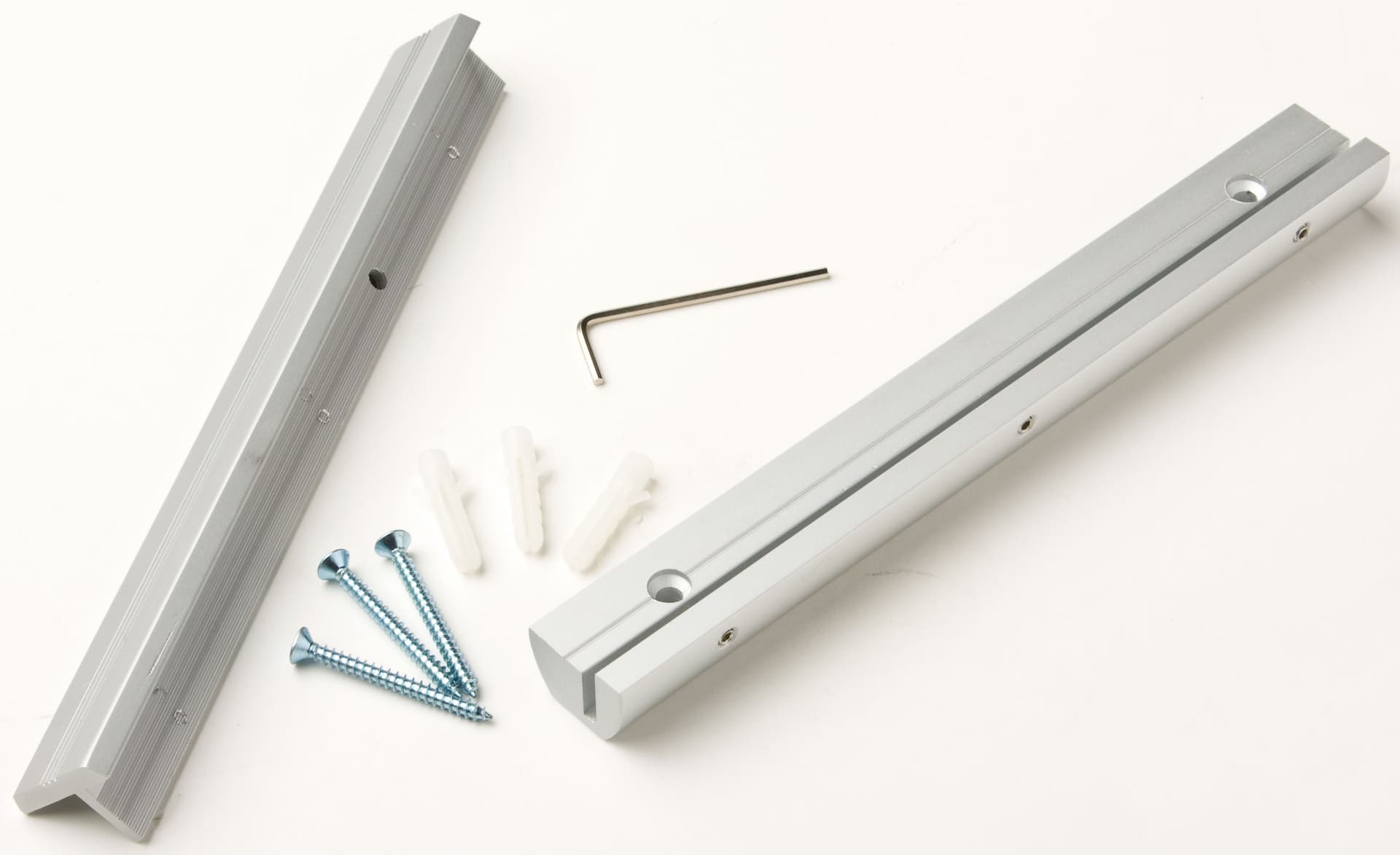Silver Sign Support | 8" Edge Grip Sign Rail for Wall Mount Use ...