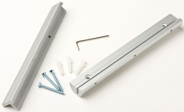 Silver Sign Support | 8" Edge Grip Sign Rail for Wall Mount Use ...