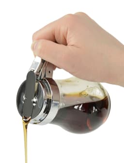 Syrup Dispenser | Glass & Metal Construction - Slide Top | Displays2Go