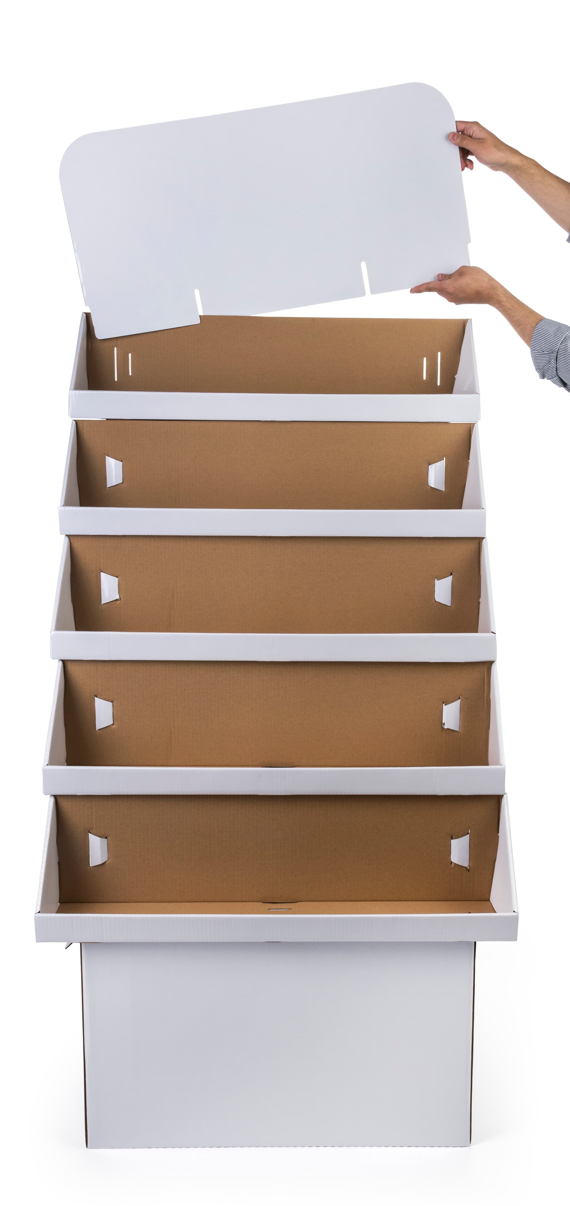 Cardboard POP Displays | 5 Bins for Media or Literature | Displays2Go