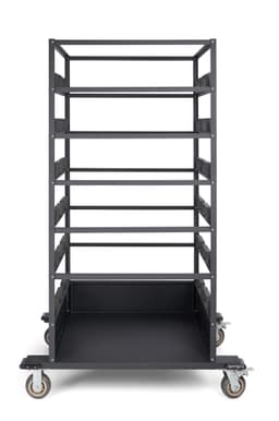 Mobile Stanchion Cart | Vertical Storage and Locking Casters | Displays2Go