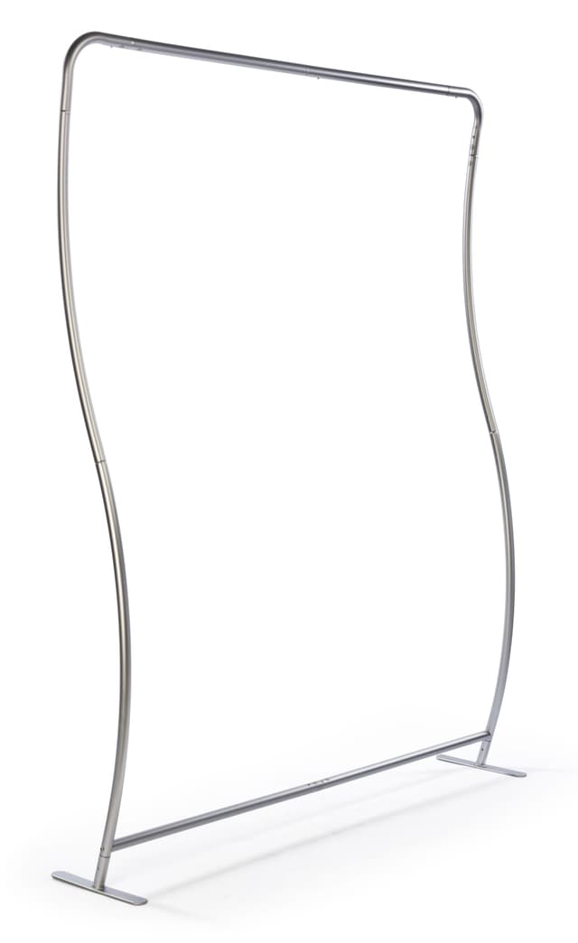 6’ Wide Wave Backdrop | Aluminum Tube Frame | Displays2Go