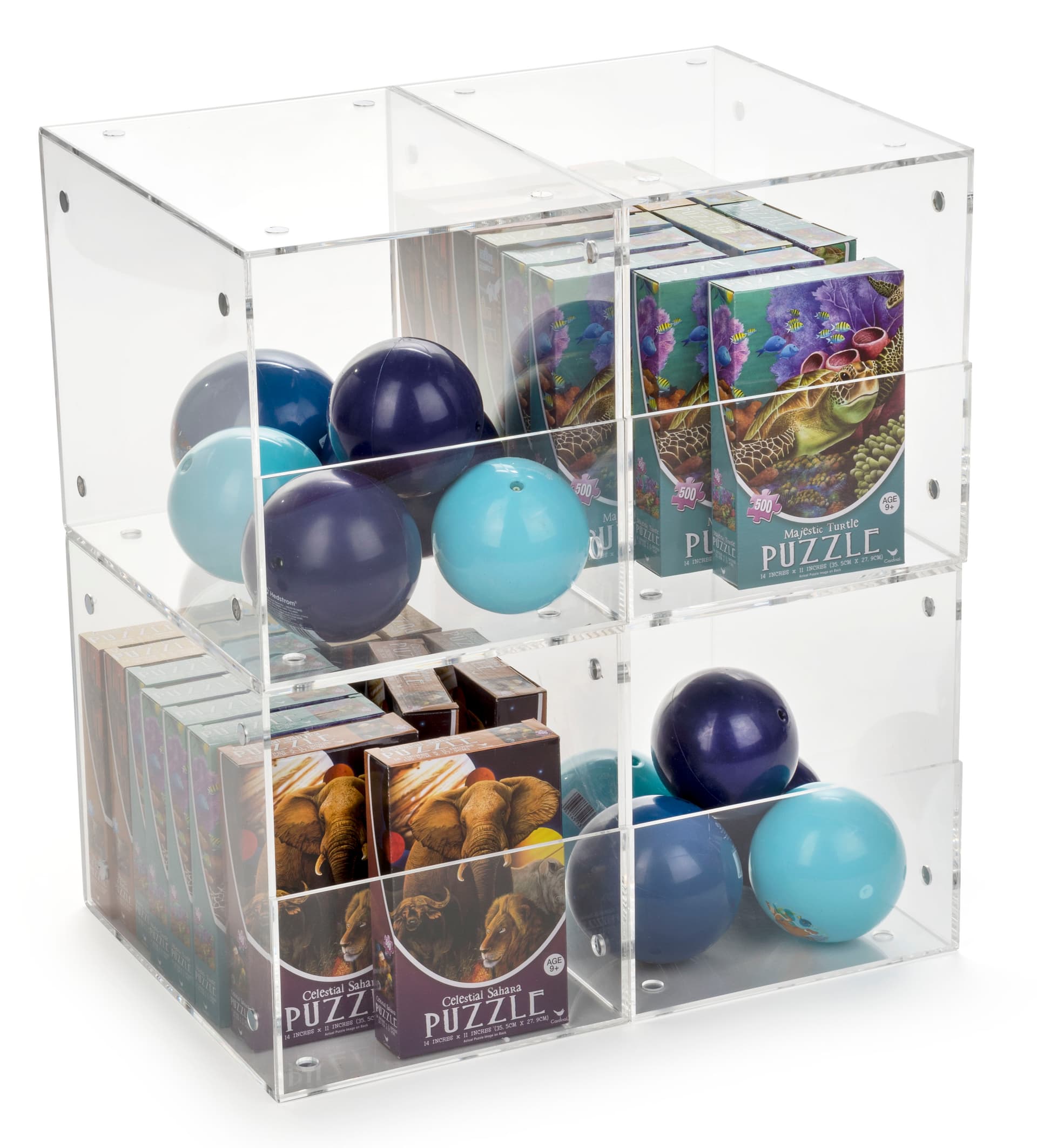 Set of 4 Plastic Display Containers | Stackable | Displays2Go