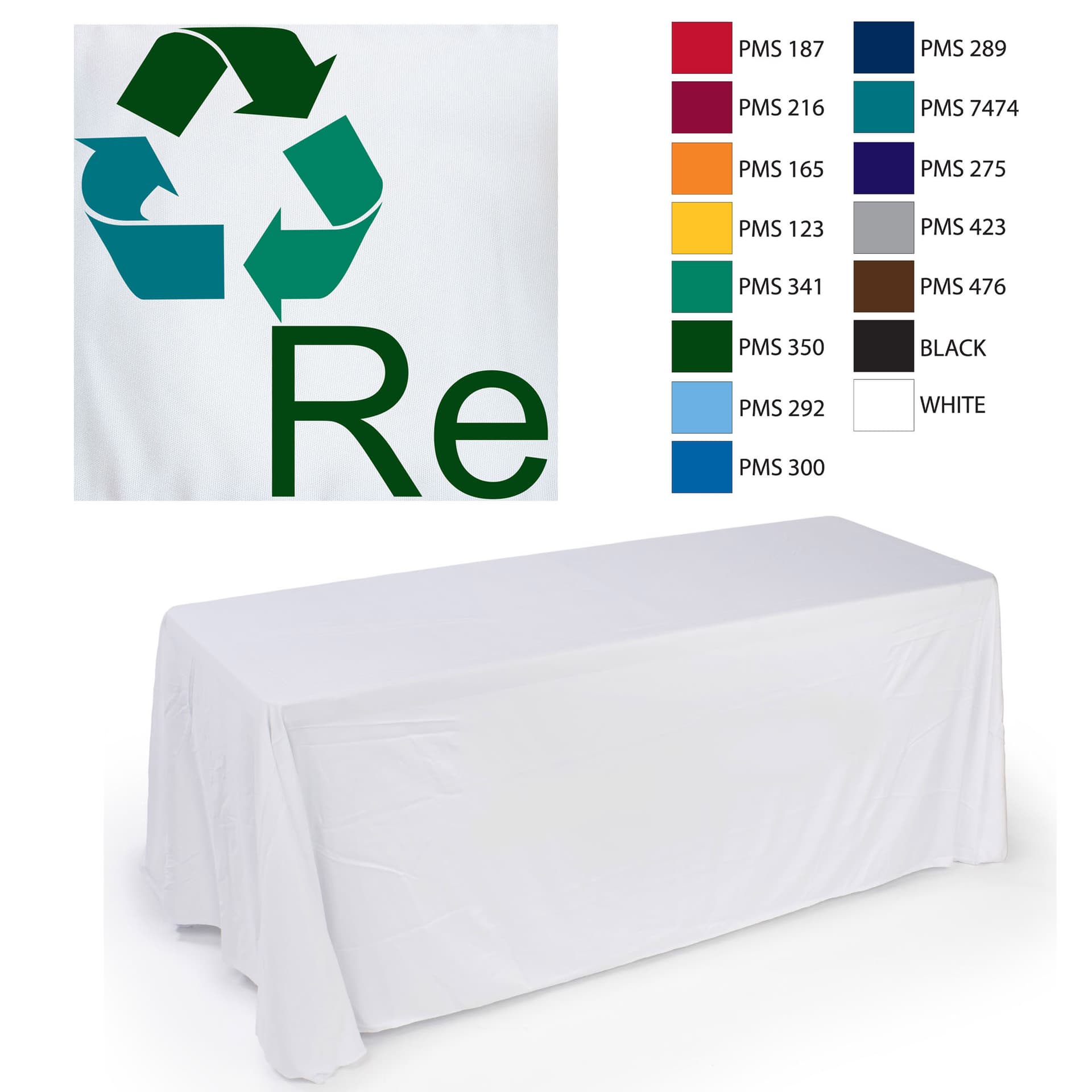 Imprinted Graphic Table Cover | Fit Most 6ft. Countertops | Displays2Go