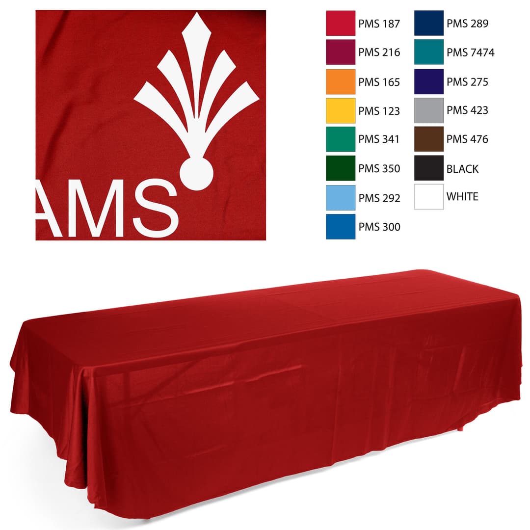 8' Printed Table Covers | Custom Event Linens | Displays2Go