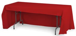Red Printed Table Covers | 8' Special Event Tablecloths | Displays2Go