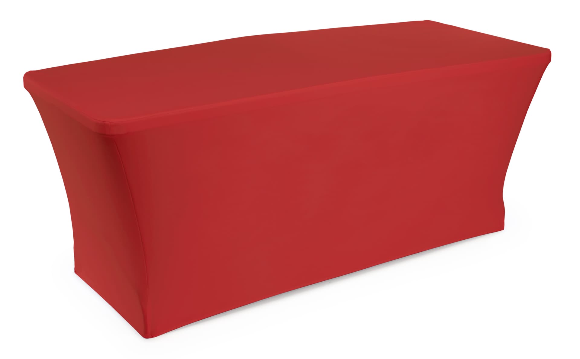 Table Cover For 6' Tables Stretch Red Plain Cover For Event Tables ...