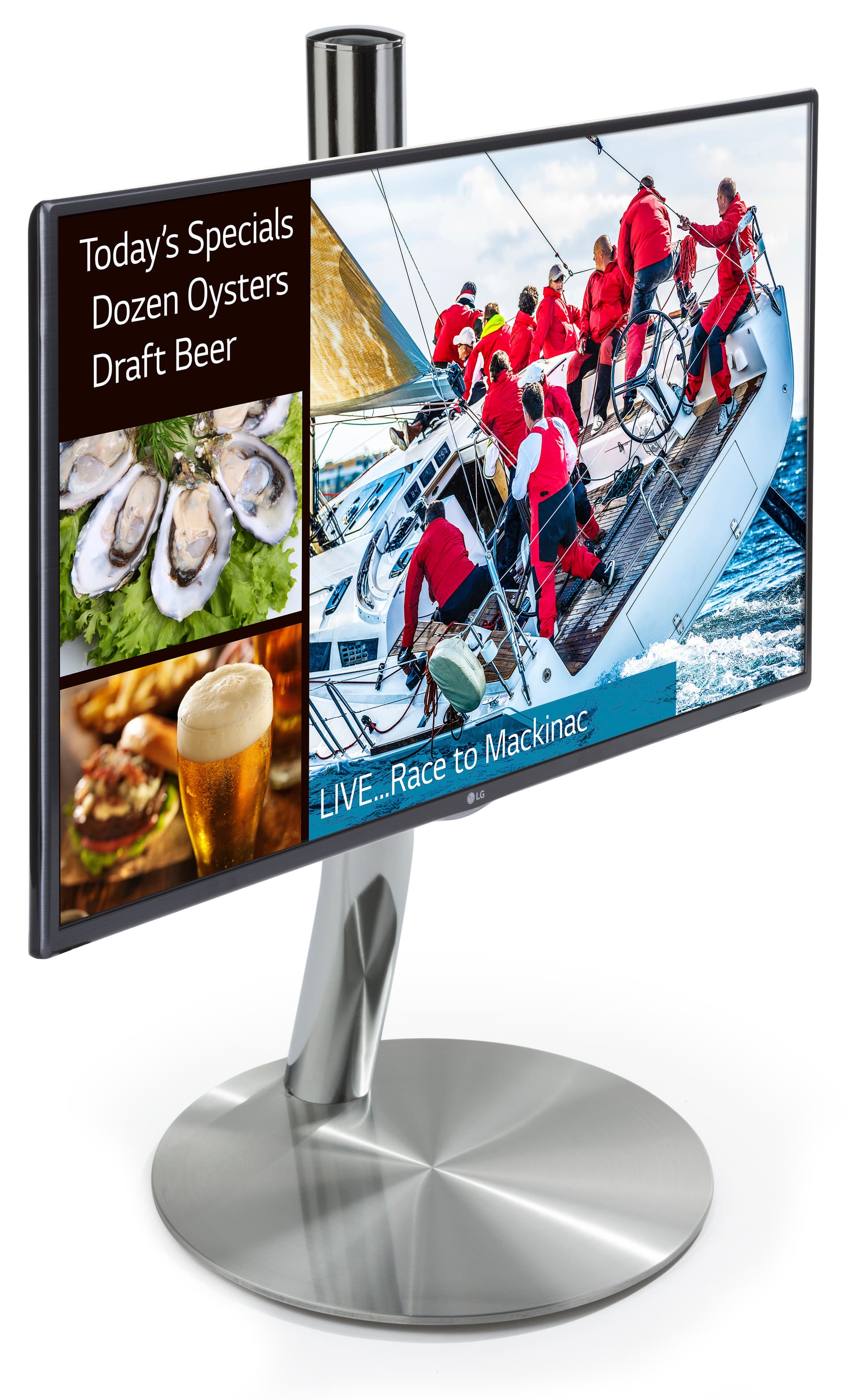 Chrome Tabletop TV Stand | Stainless Steel | Displays2Go