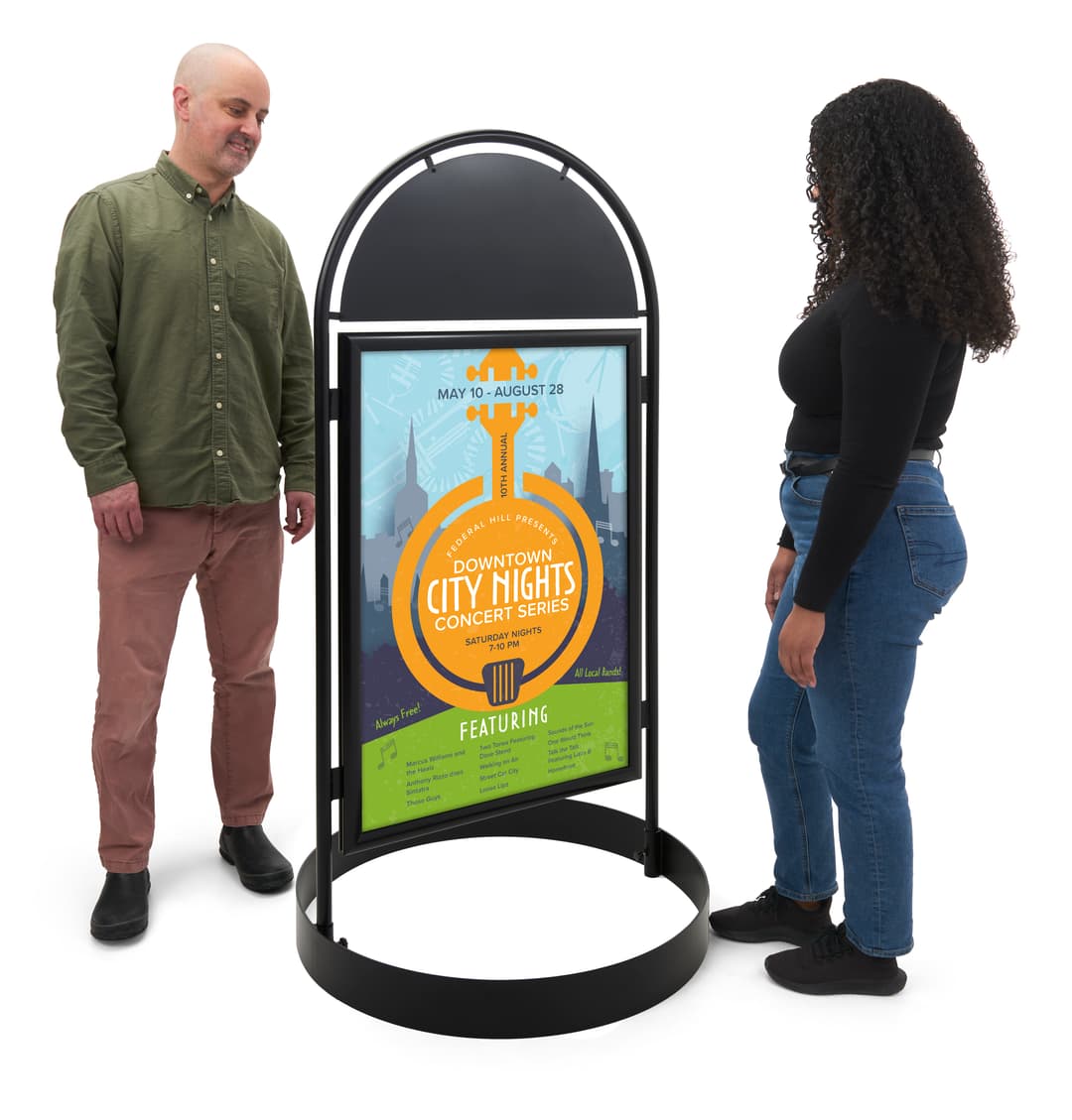 Pavement Sign with Header | Weather Resistant Design | Displays2Go