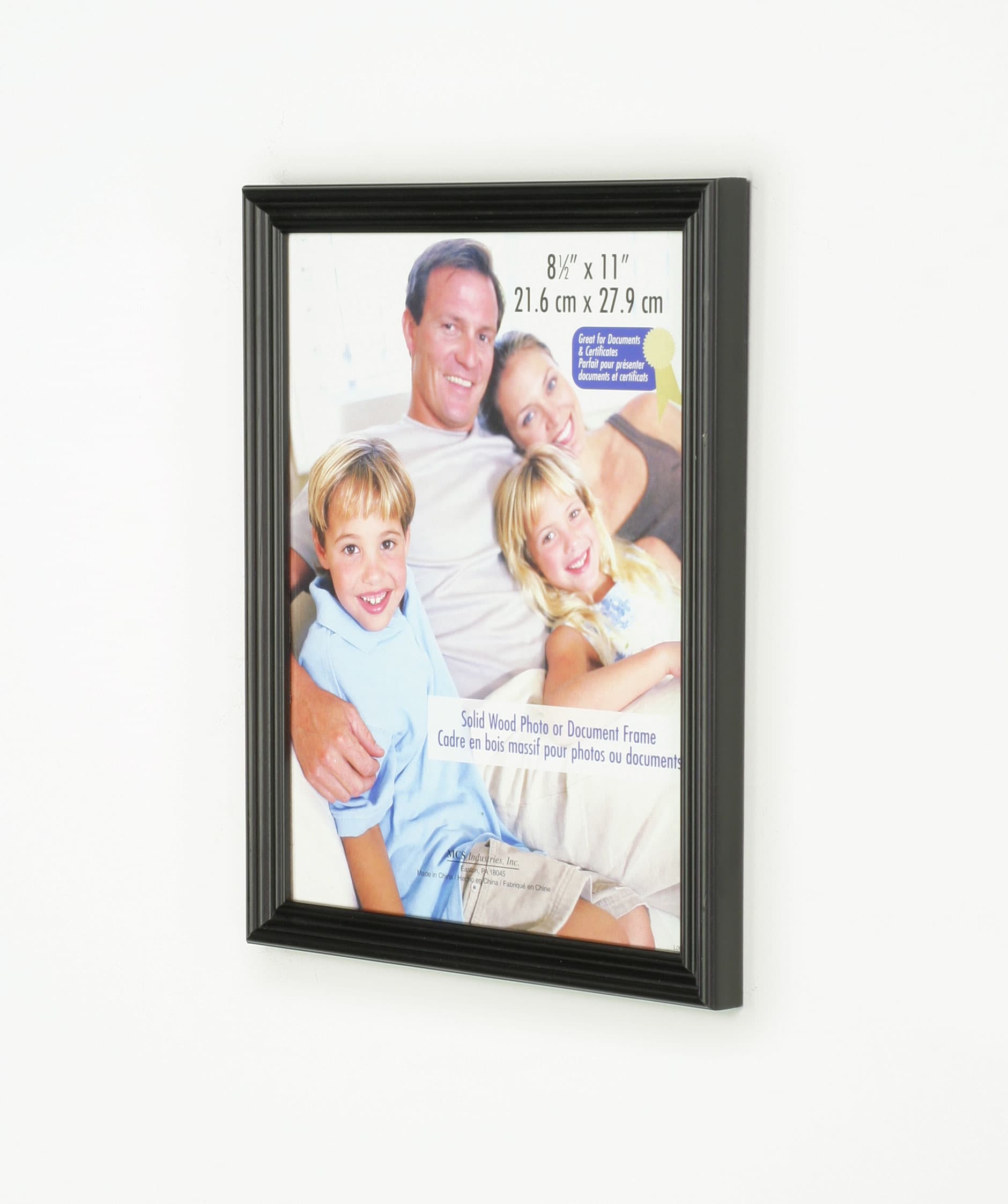 8.5 x 11 Document Frame | Solid Wood w/ Black Matte Finish | Displays2Go