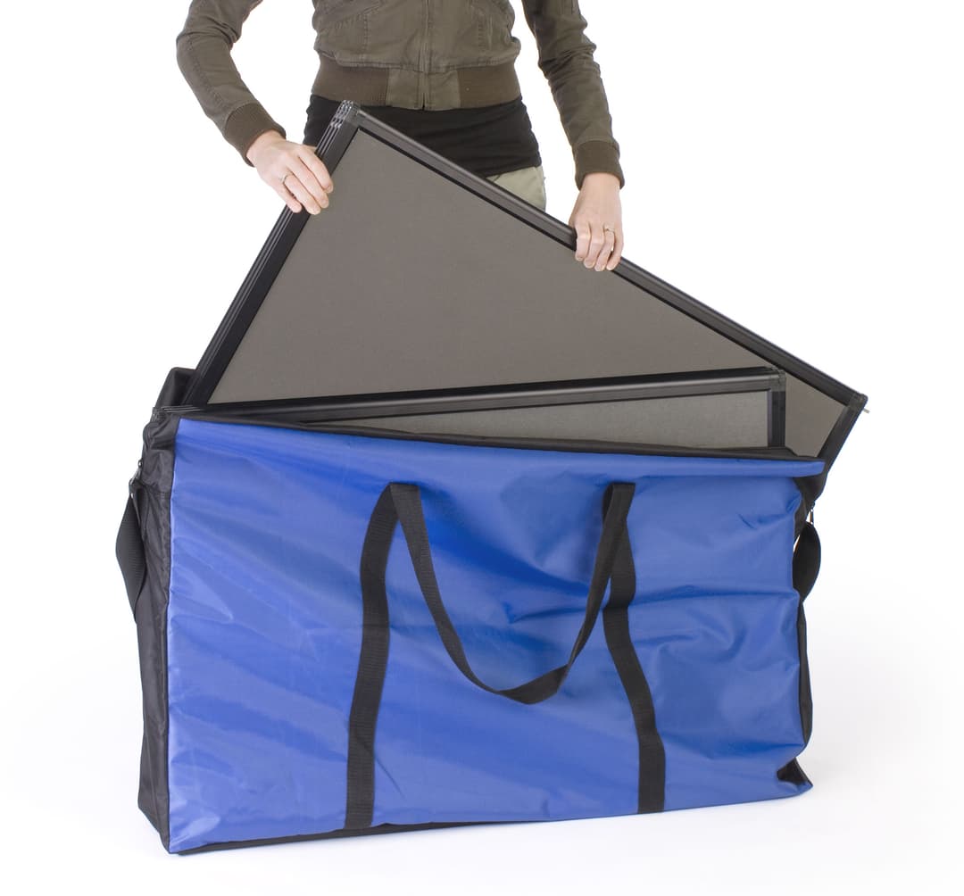 Portable Trade Show Panel | Gray Hook & Loop Receptive Displays ...