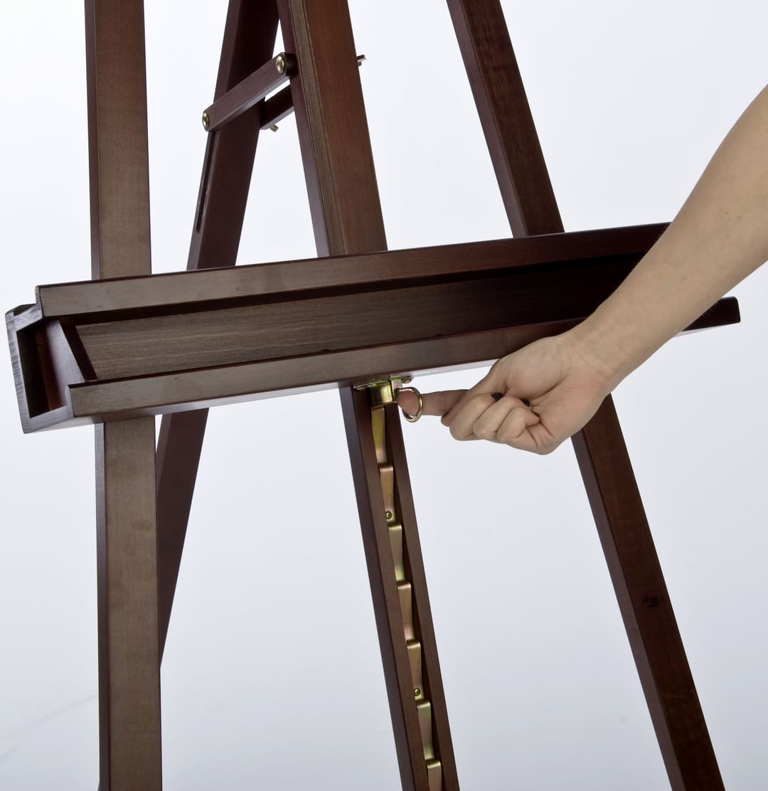 Paint Easel With Dark Cherry Finish & Storage Tray | Displays2Go
