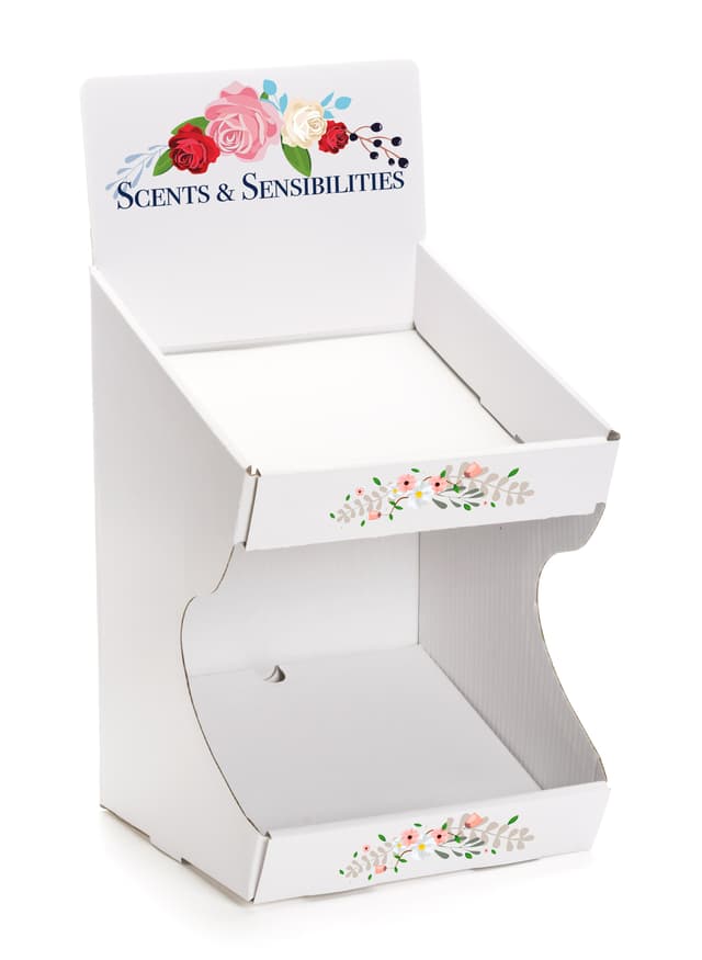 2 Tier Custom Cardboard Table Display Holder | Corrugated Design ...