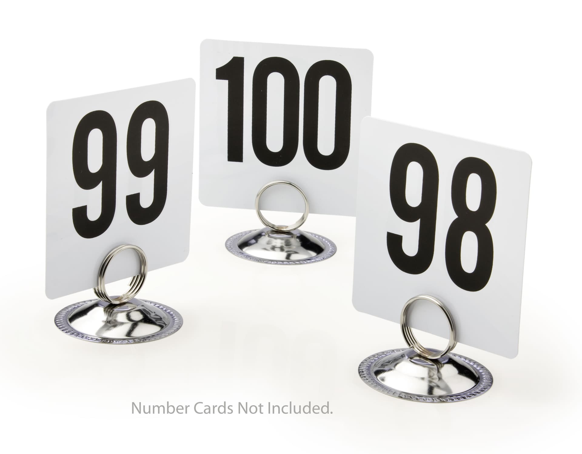 Table Number Holders | Silver Base With Impressed Design | Displays2Go