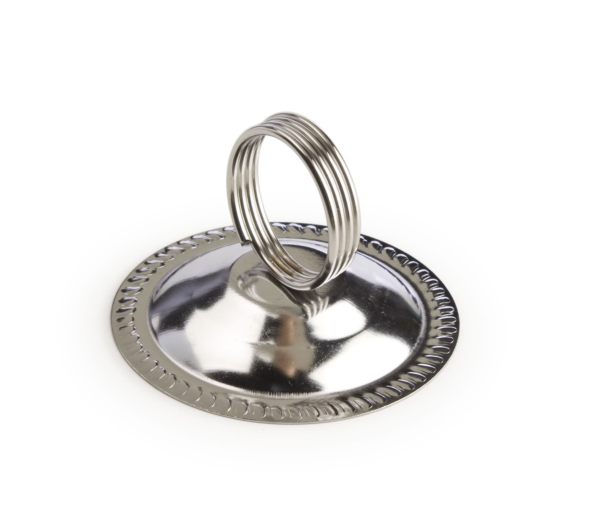 Table Number Holders | Silver Base With Impressed Design | Displays2Go