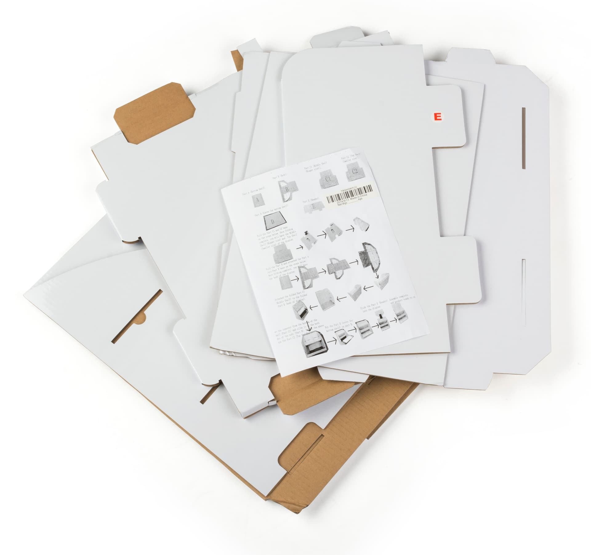 Tabletop Cardboard Display | Shiny White with Removable Header ...