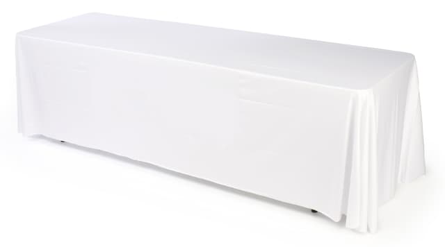 White Convertible Table Cover | Trade Show Linen | Displays2Go